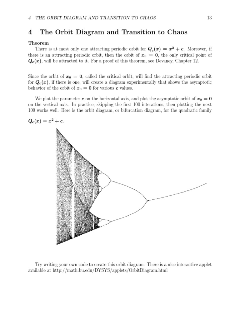 4 The Orbit Diagram and Transition To Chaos | PDF | Chaos Theory ...