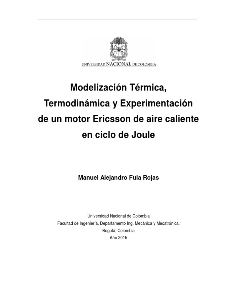 Ericsson Engine | PDF | Cogeneración | Termodinámica