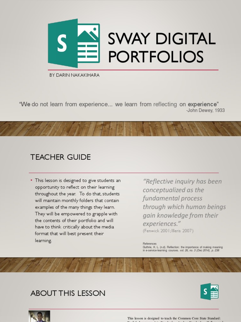 Sway Digital Portfolios | PDF | Educational Technology | Learning