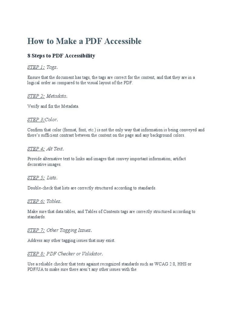 PDF Accessibility: 8 Essential Steps | PDF