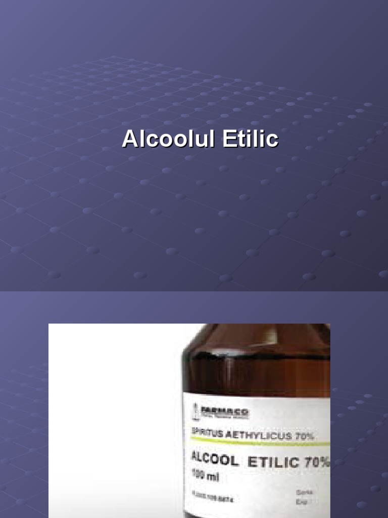 Alcoolul Etilic | PDF