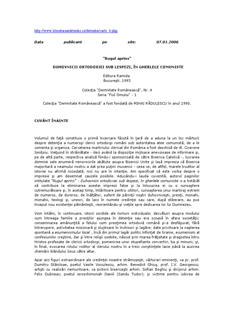 Duhovnicii Ortodoxiei Sub Lespezi - Radulescu | PDF