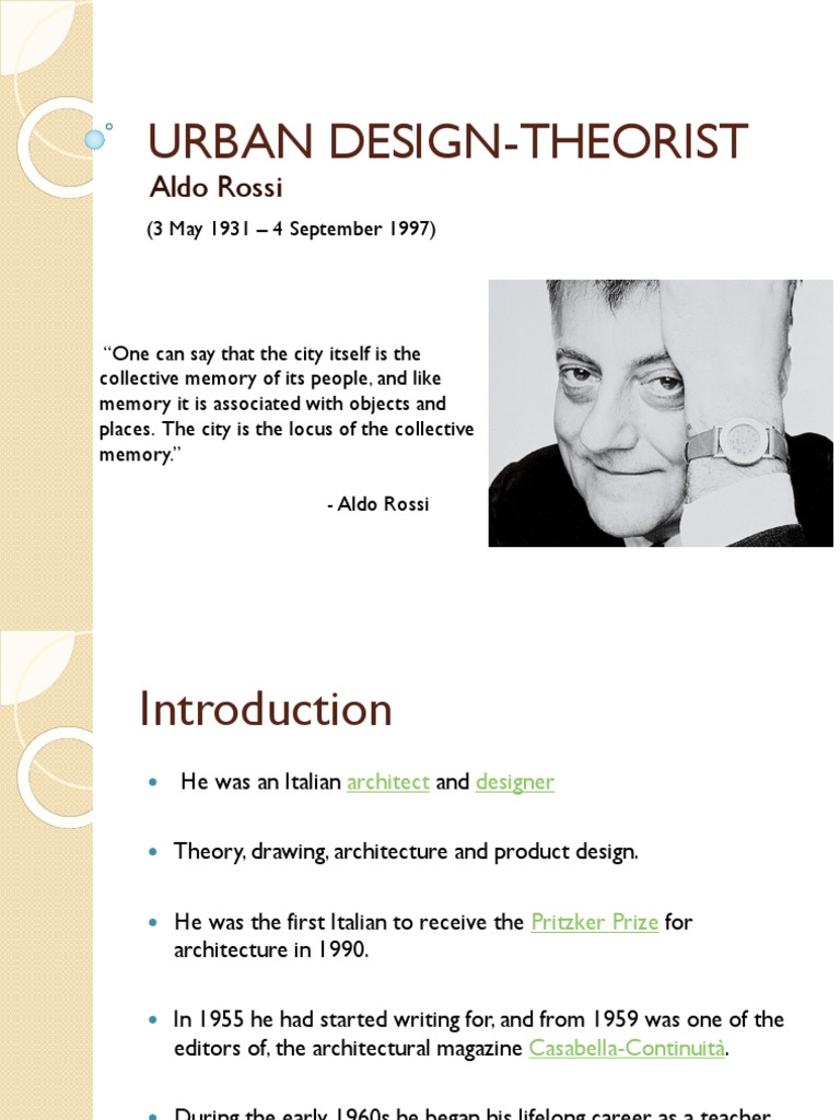 Aldo Rossi PDF | PDF