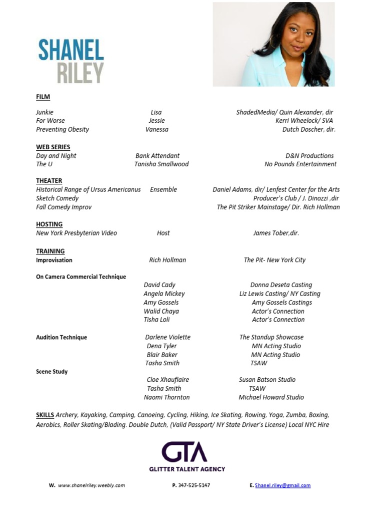Riley Resume | PDF | Entertainment | Leisure