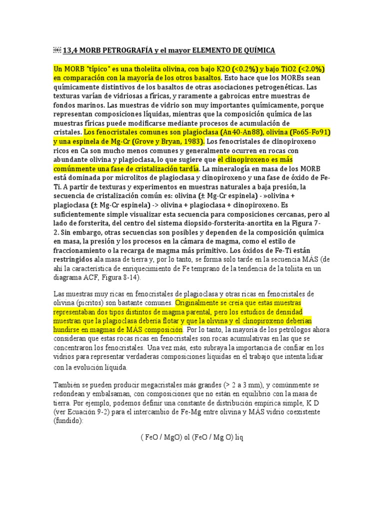 Traduccion Completa de Morb | PDF | Basalto | Magma