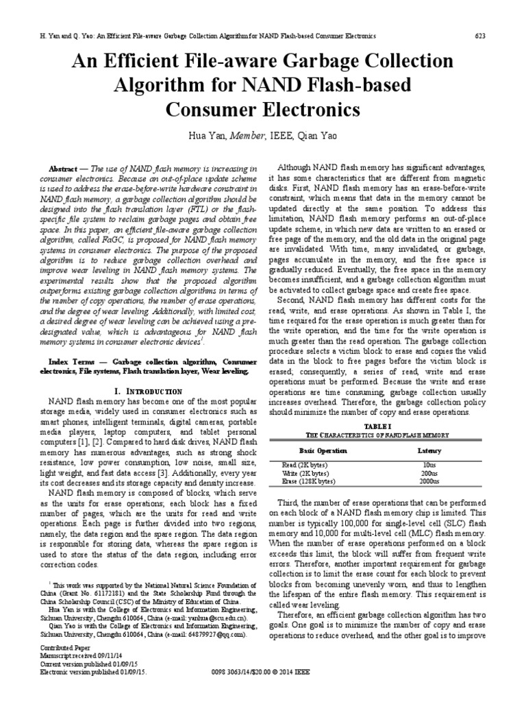 An Efficient File-Aware Garbage Collection Algorithm For NAND Flash-Based Consumer Electronics ...