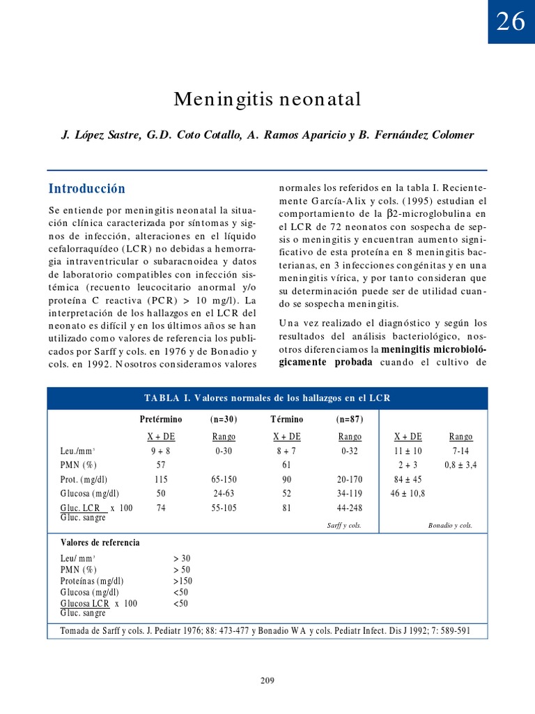 Meningitis Neonatal PDF | PDF | Meningitis | Ciencias de la Salud