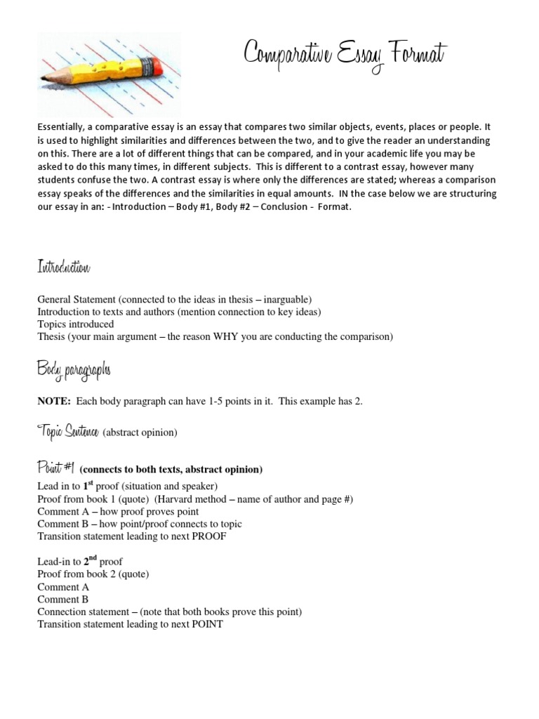 Sample Comparative Essay Format 2 | PDF