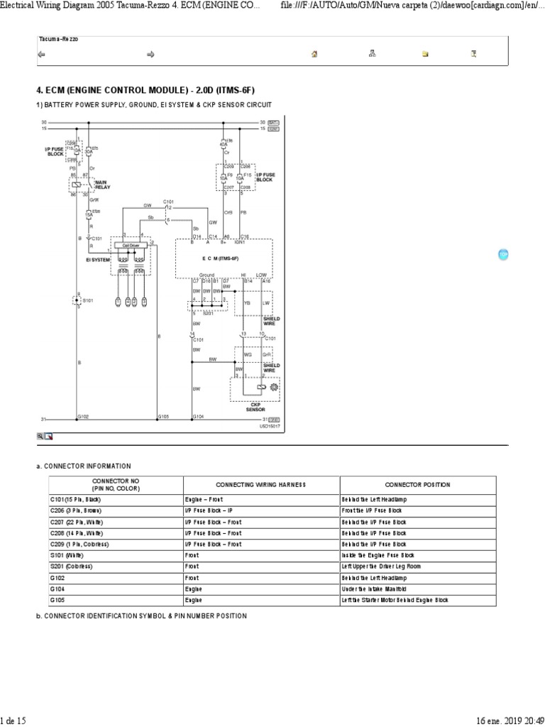Tacuma Ecm 2.0D (Itms-6f) | PDF | Electrical Connector | Components