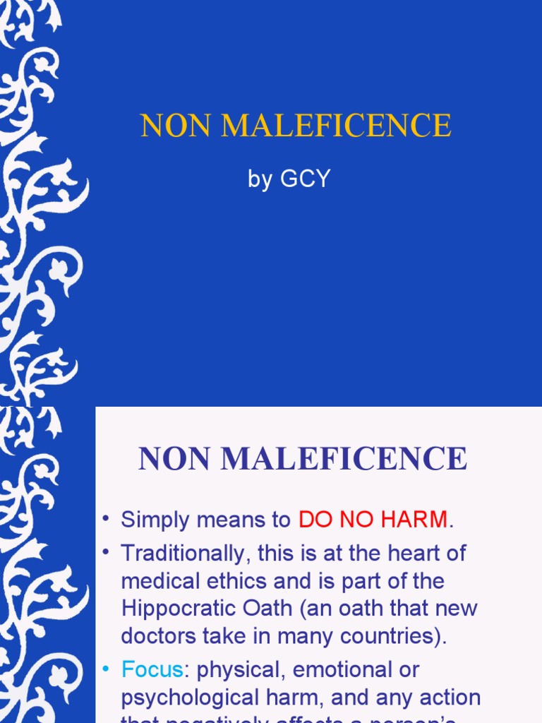 non maleficence