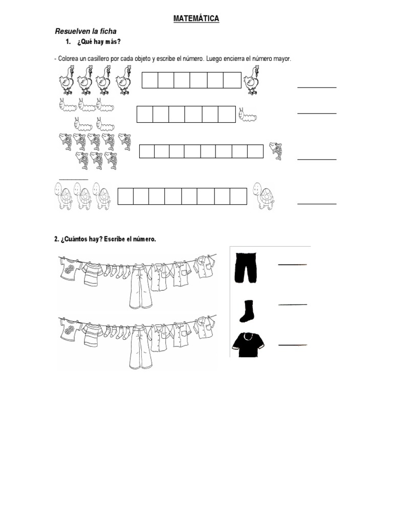 Cuenta y Escribe El Numero | PDF