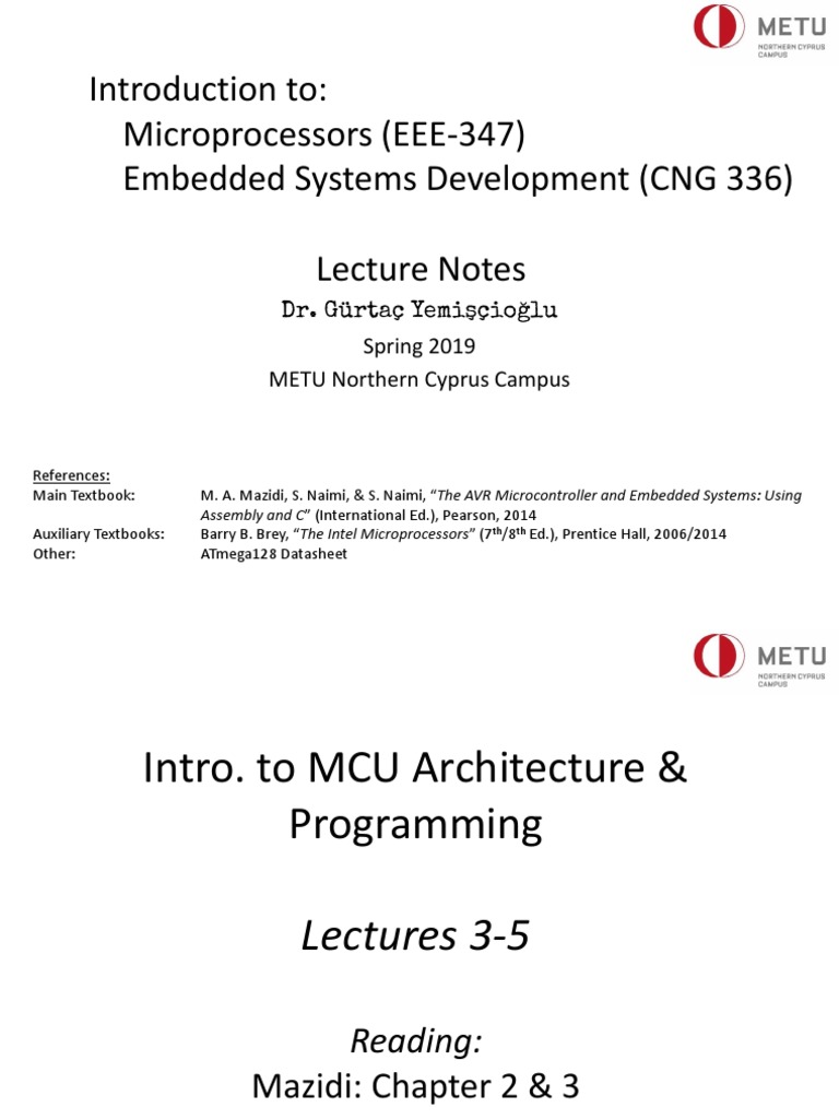 Chapter 12 - AVR Microcontrollers-Features, Architecture Assembly Language | PDF | Cmos ...