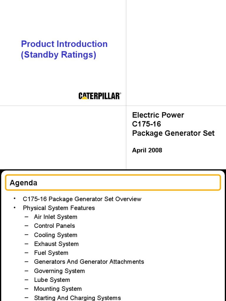 Product Introduction (Standby Ratings) : Electric Power C175-16 Package ...