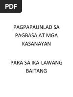 Reading Comprehension Worksheets Filipino For Grade 2 | PDF