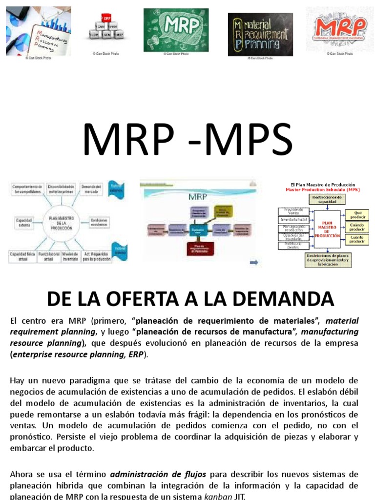 MRP - MPS | PDF | Inventario | Programa de computadora