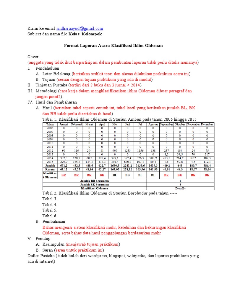 Klasifikasi Iklim Oldeman | PDF