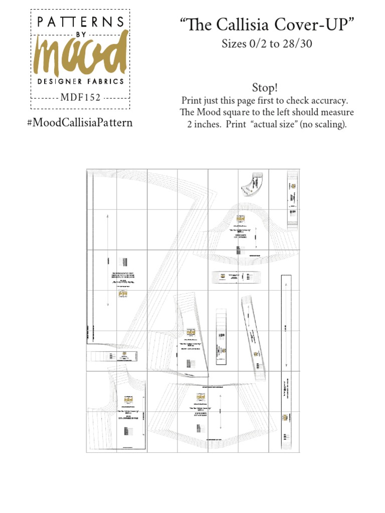 The Callisia Cover-Up Sewing Pattern: Sizes 0/2 to 28/30 | PDF ...