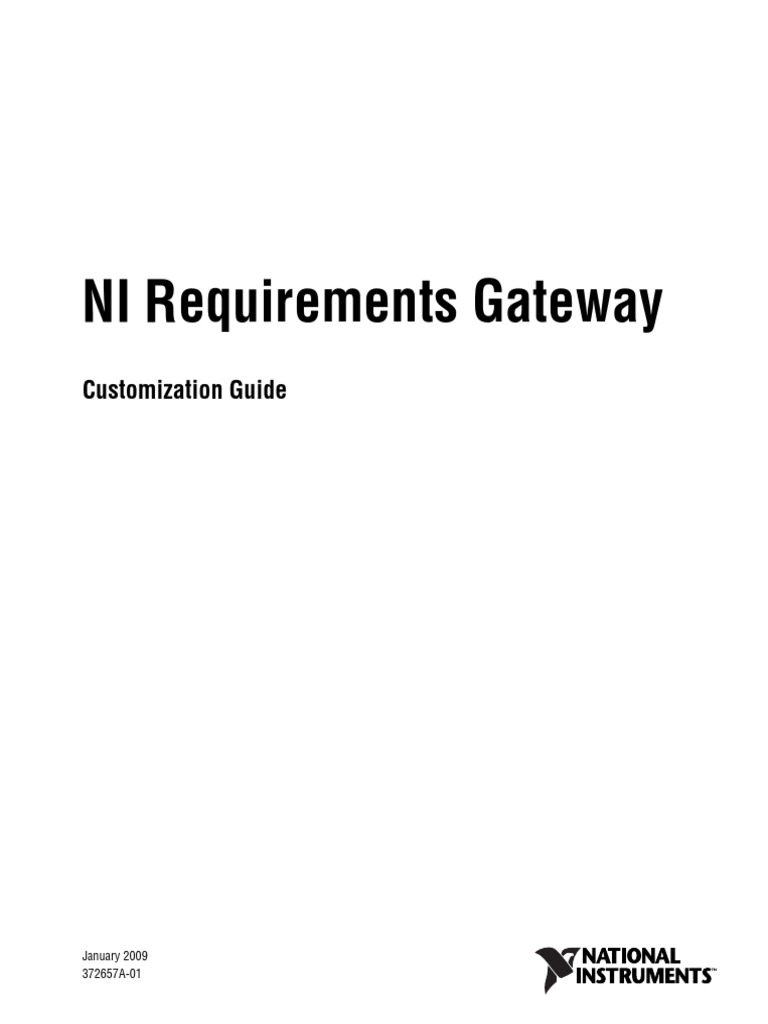 NI Requirements Gateway Customization Guide | PDF | Subroutine ...