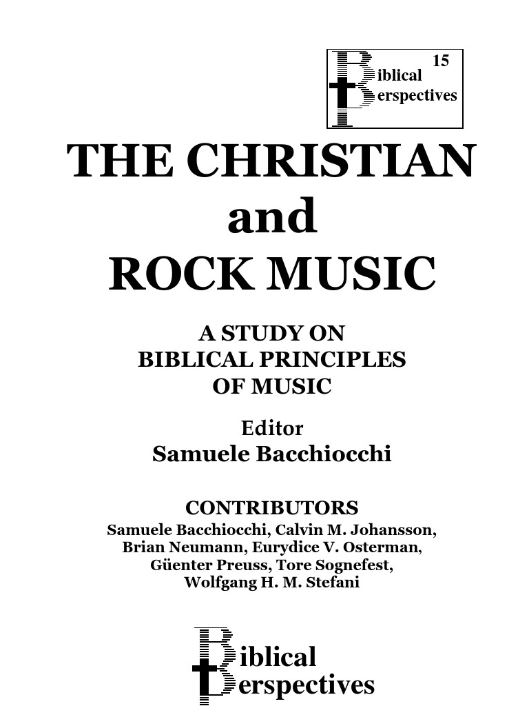 The Christian and Rock Music | PDF | Hymns | Bible