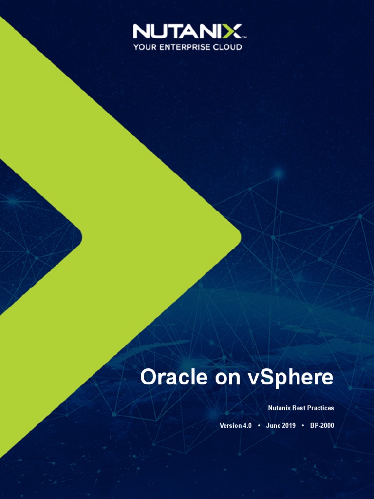 Best Practices Virtualizing Oracle Databased On Nutanix | PDF | Cloud Computing | Computer Cluster