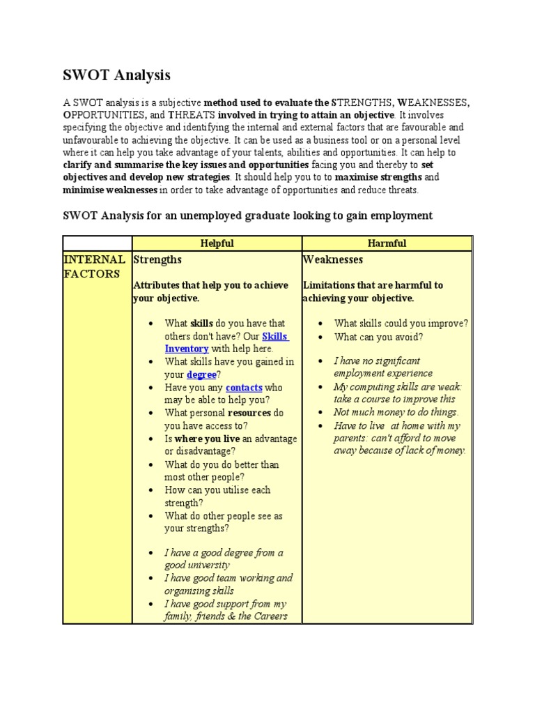 Swot Analysis | PDF | Swot Analysis | Economies