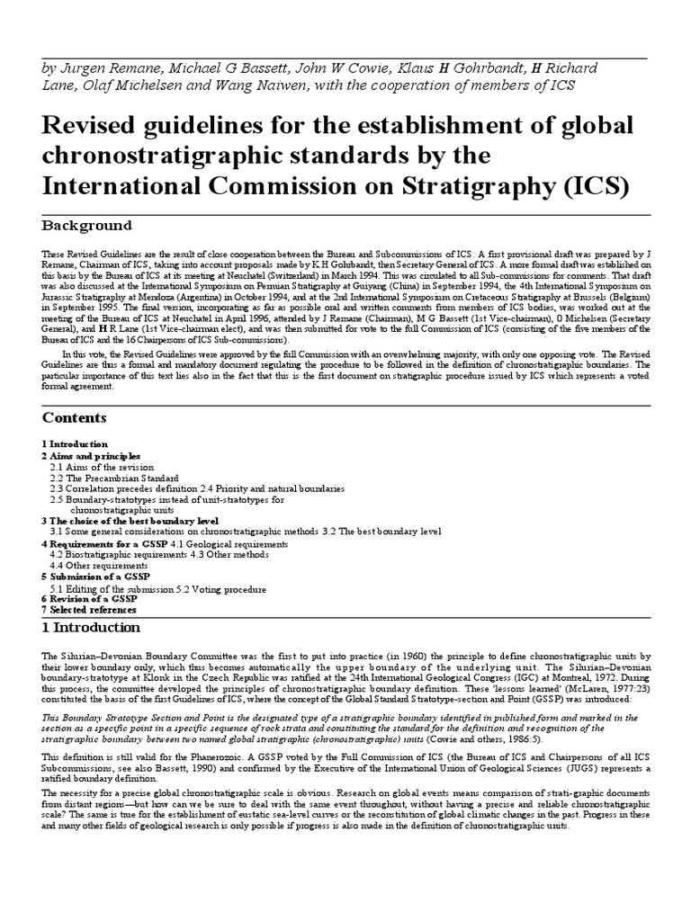 International Commission On Stratigraphy Chart – YKOGEQ