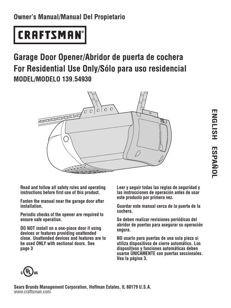 Craftsman 54930 Manual PDF | PDF | Screw | Nut (Hardware)