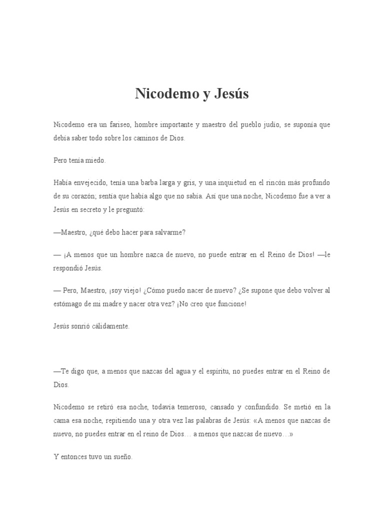 Nicodemo y Jesús | PDF | Jesús
