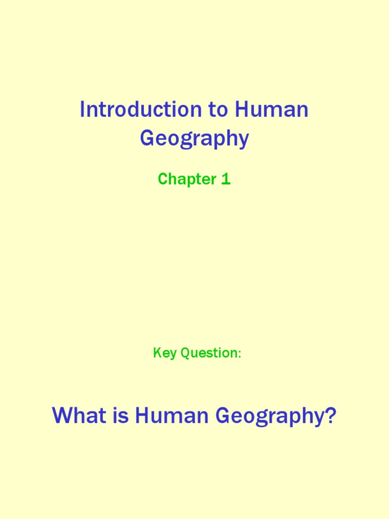 Introduction To Human Geography | PDF | Geography | Map