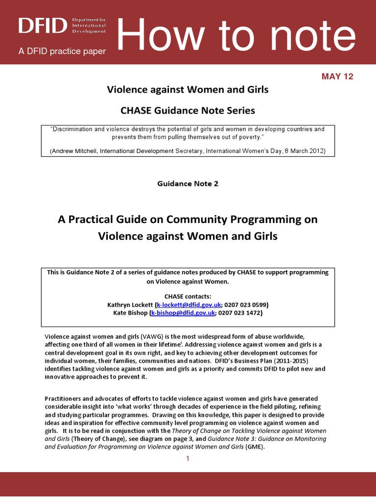 VAW Program - Vawg - Guidance2 - Community-Programming1 | PDF ...