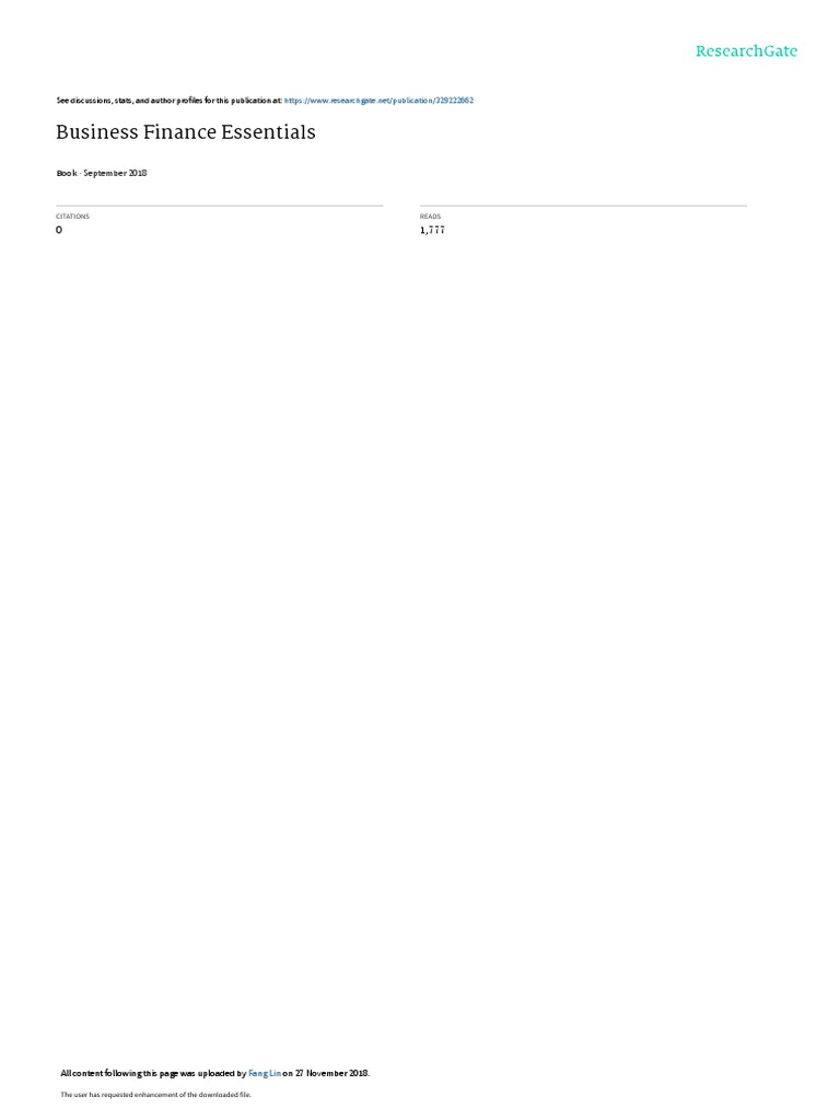 Business Finance Essentials 1531172886. - Print PDF | PDF | Bonds ...