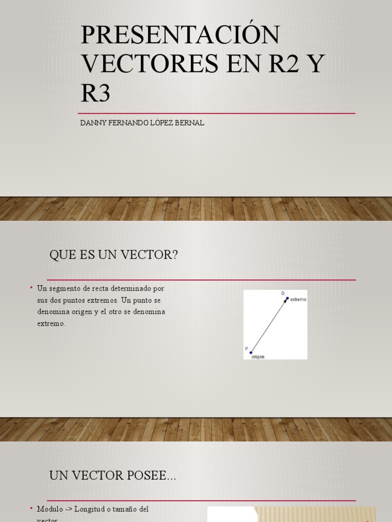 Presentación Vectores en R2 y R3 | PDF
