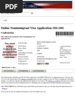 Nonimmigrant Visa - Confirmation Page | PDF | Travel Visa | Fingerprint