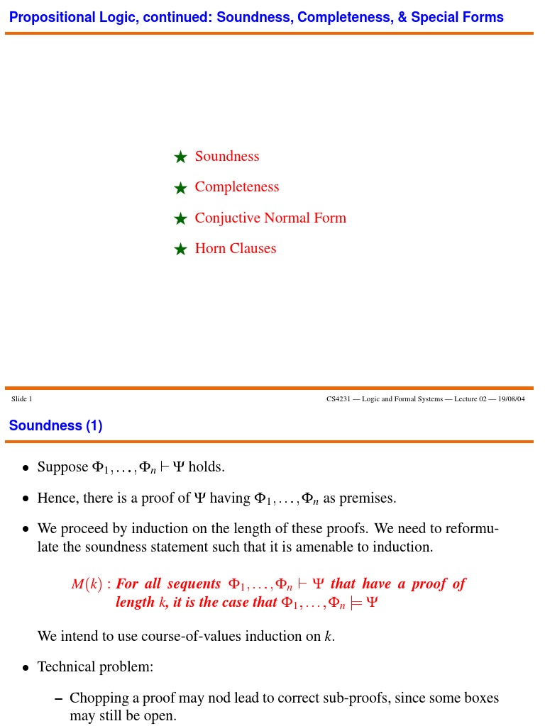 Soundness Completeness Conjuctive Normal Form Horn Clauses | PDF ...