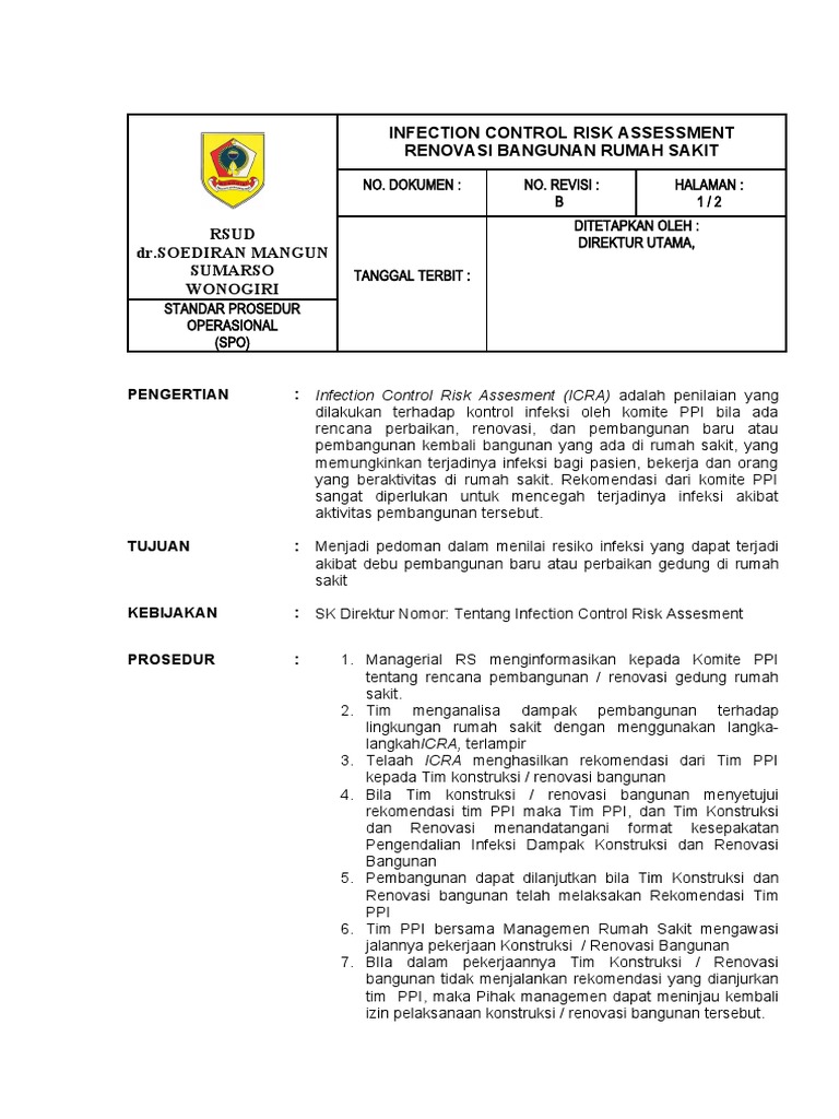 SPO ICRA Renov Bangunan RS | PDF
