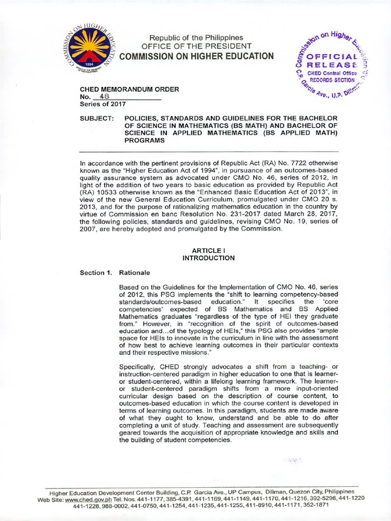 CMO 48 S 2017 BS Math PDF | PDF
