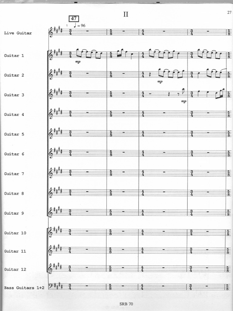 Reich - Electric Counterpoint Part2 PDF | PDF