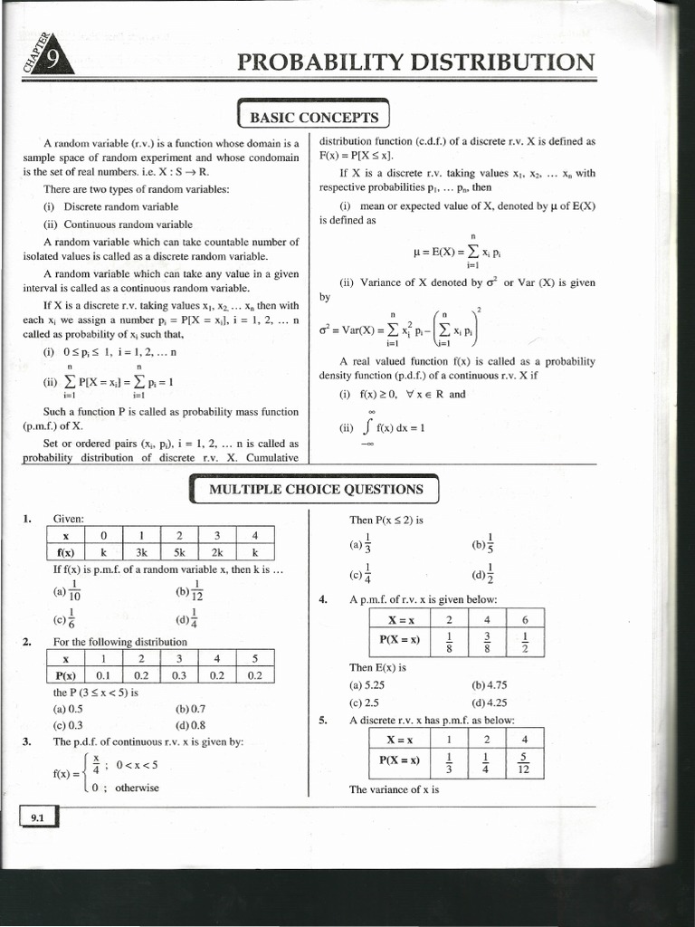 Probability Distribution | PDF | Random Variable | Probability Distribution