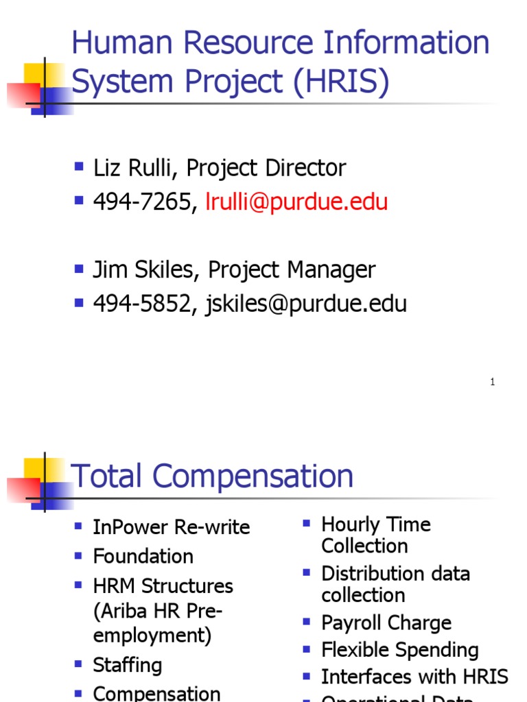 Human Resource Information System Project | PDF