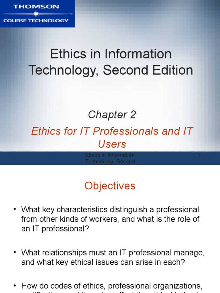 Ethics in Information Technology, Second Edition: Ethics For IT ...