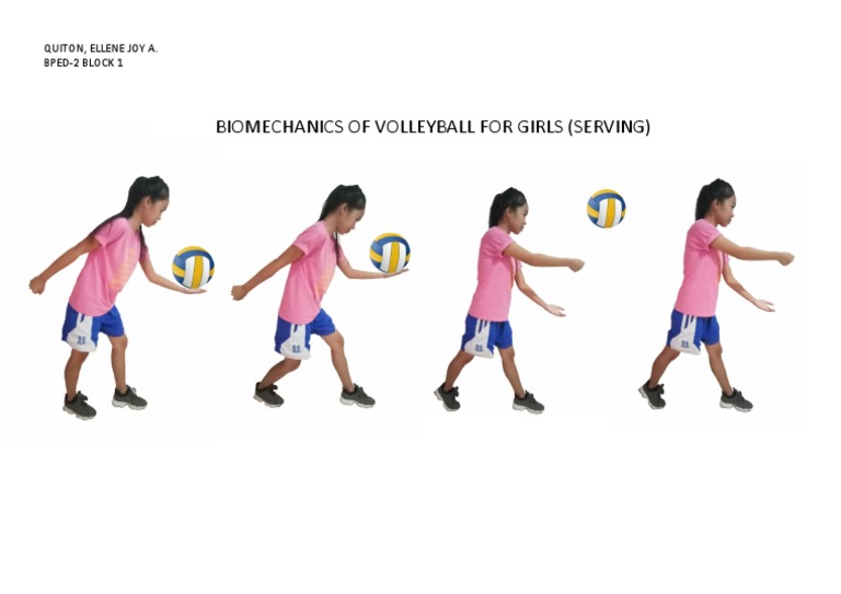 Biomechanics of Volleyball For Girls (Serving) : Quiton, Ellene Joy A ...