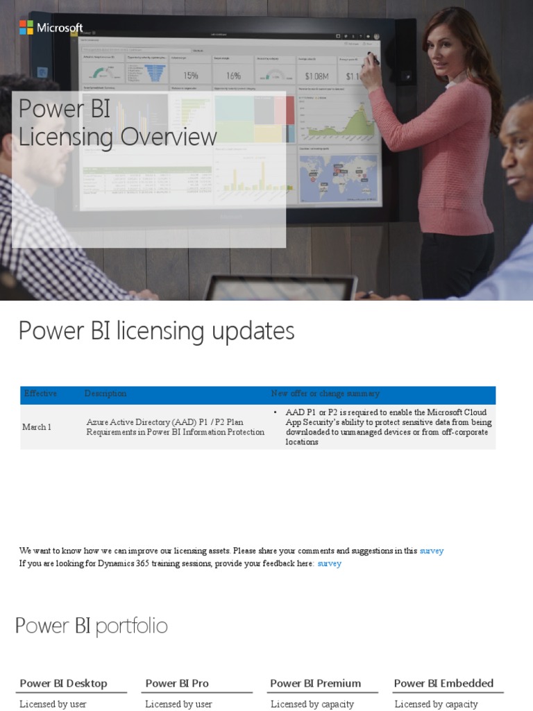 Power BI Licensing Overview | PDF | Office 365 | Software As A Service