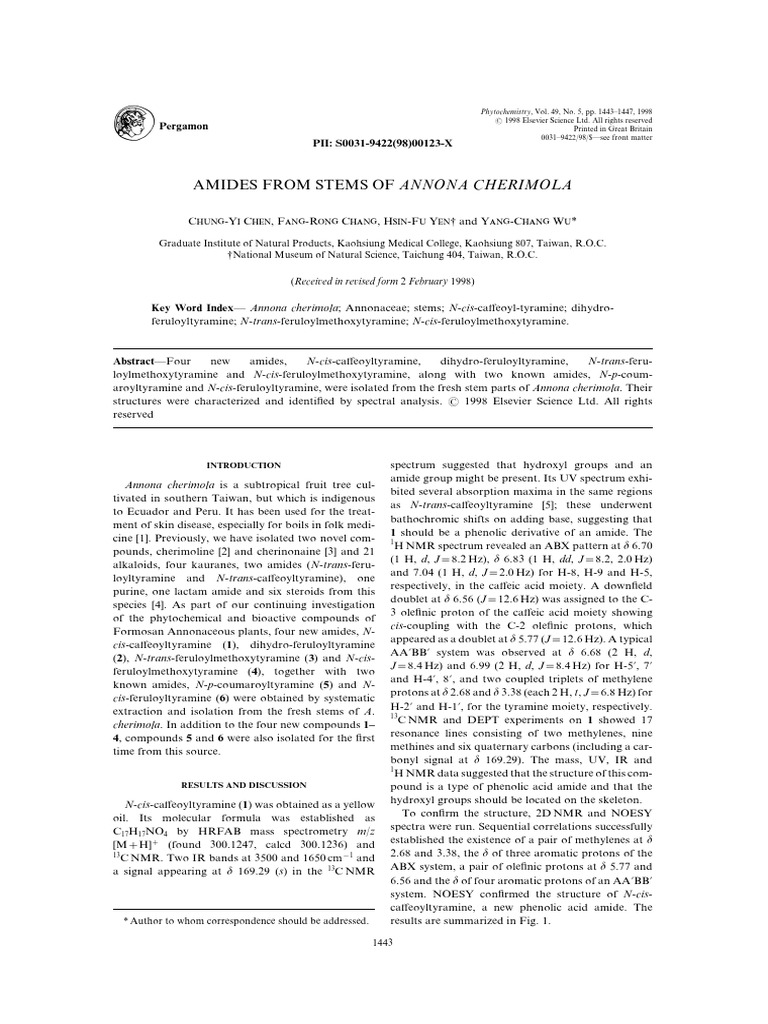 Amida PDF | PDF | Proton Nuclear Magnetic Resonance | Nuclear Magnetic Resonance Spectroscopy