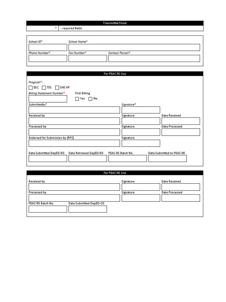 School ID School Name: Transmittal Sheet | PDF