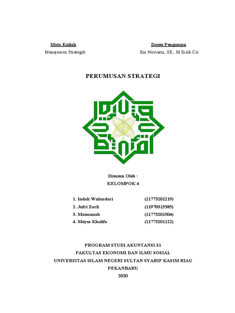 KELOMPOK 4-PERUMUSAN STRATEGI-dikonversi | PDF | Karier & Perkembangan