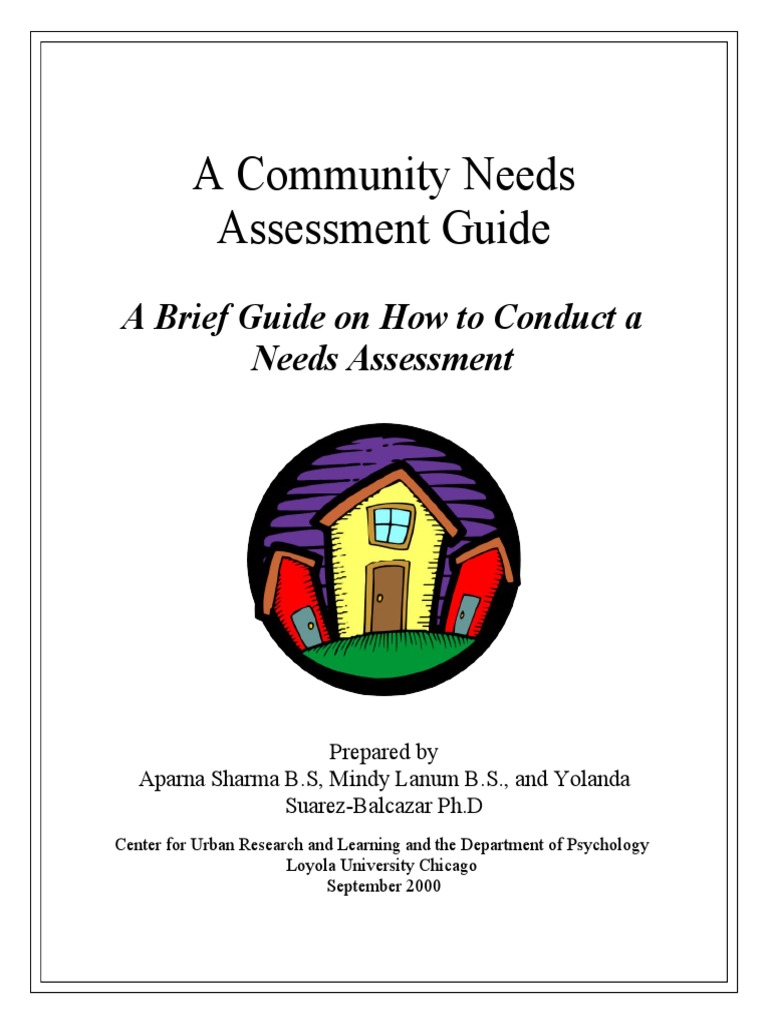 Conducting a Community Needs Assessment | PDF | Needs Assessment ...