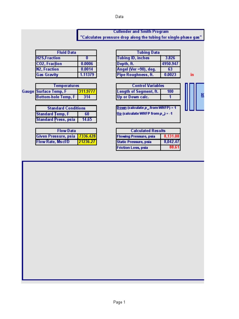 Calculation of PWF by Cullender and Smith Method | PDF | Pressure ...