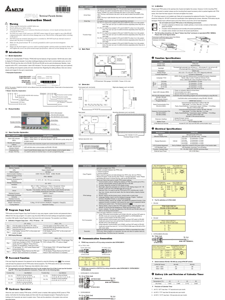 TP04G-AS2 Instruction en | PDF | Programmable Logic Controller | Computer Hardware