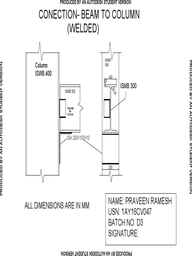 ISWB Column Connection Details | PDF