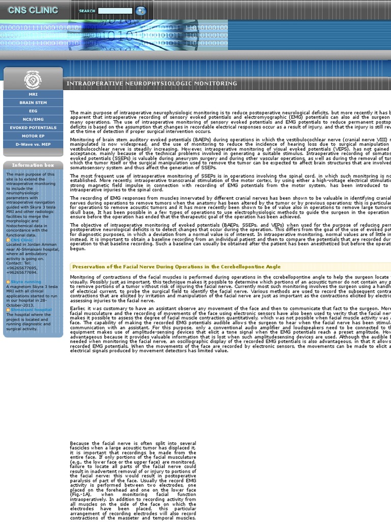 Intraoperative Neurophysiologic Monitoring | PDF | Electromyography ...